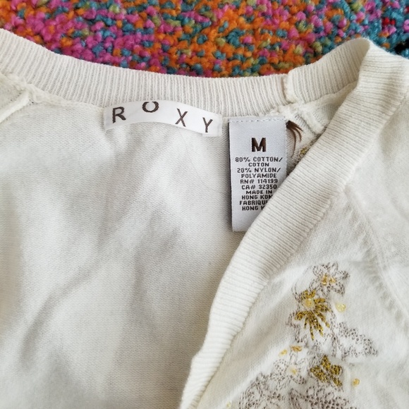Roxy | Sweaters | Roxy Ivory Crop Cardigan | Poshmark